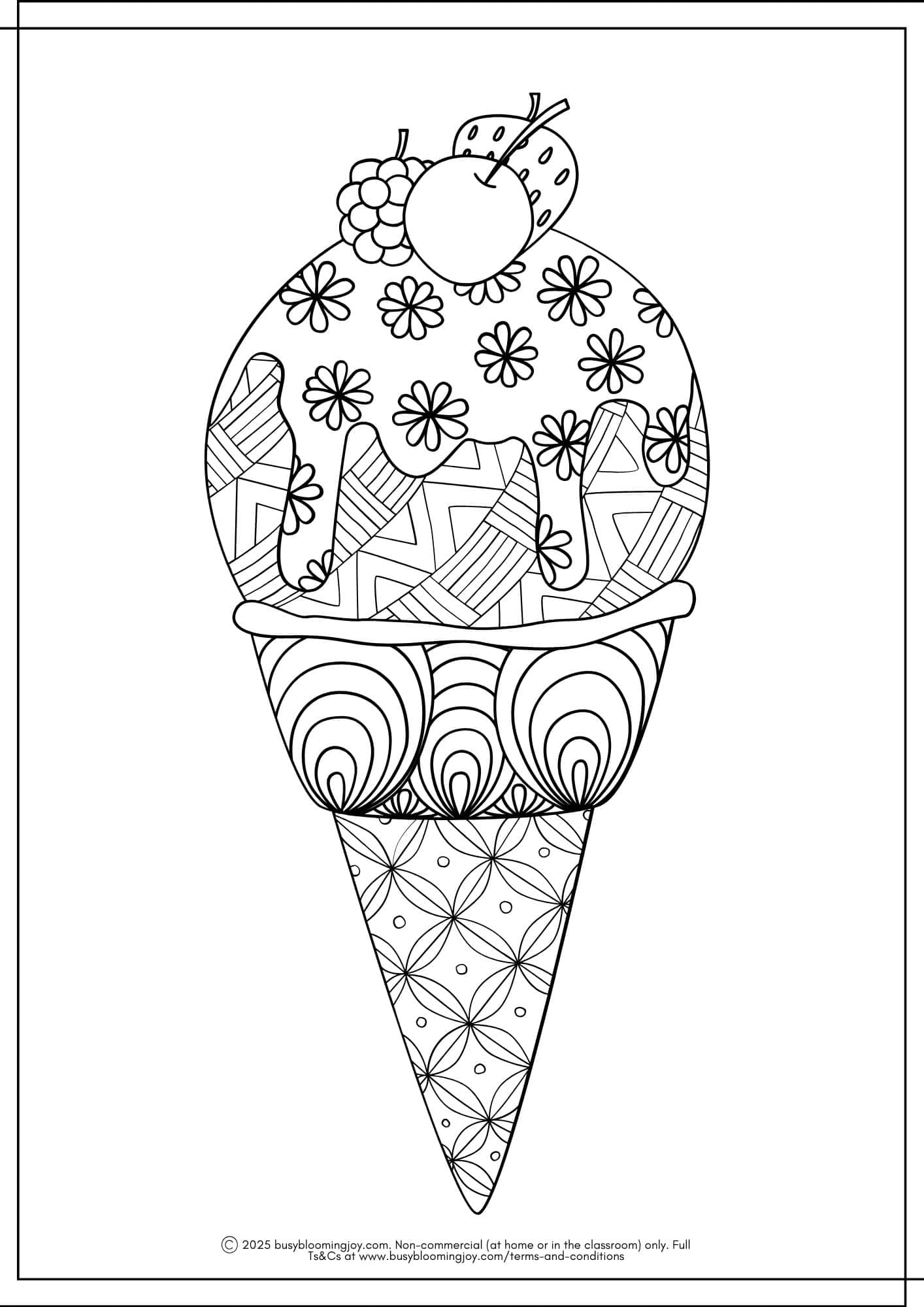 8 FREE Ice Cream Coloring Sheets for Kids