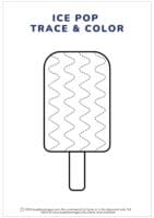 Trace & Color Ice Pops – 10 FREE Summer Printables for Preschool Fun