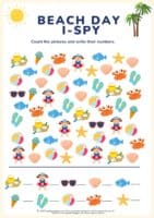 FREE Printable Summer Count & Write Worksheets {4 Different Designs}