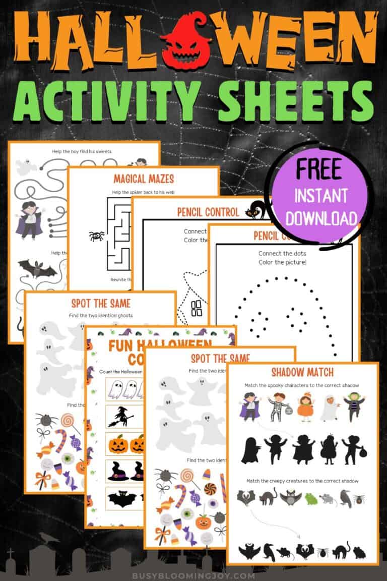 13+ FREE Halloween Worksheets for Preschool – Number Fun, Puzzles & More!