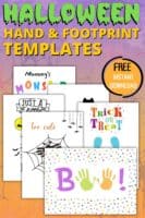 FREE Printable Halloween Handprint & Footprint Art – 6 Cute Templates ...