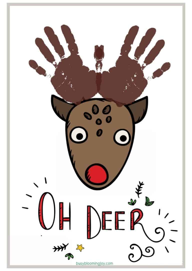 12 Cute Printable Christmas Handprint & Footprint Art Templates (FREE ...