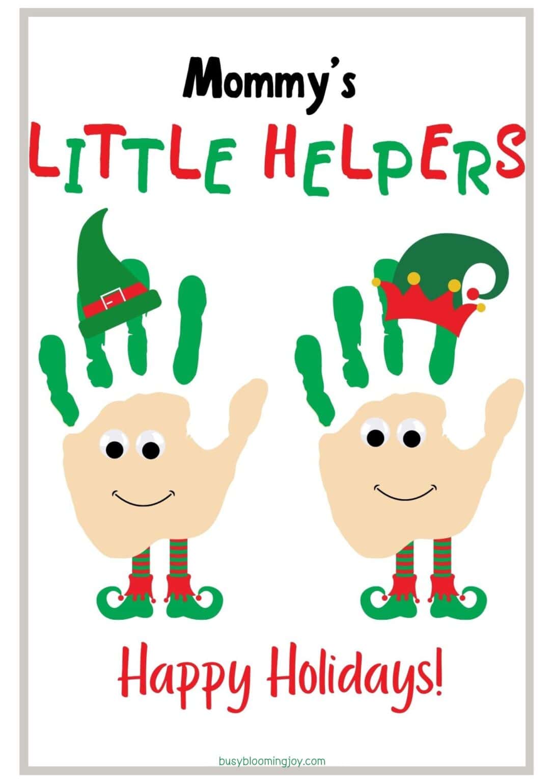12 Cute Printable Christmas Handprint & Footprint Art Templates (FREE ...