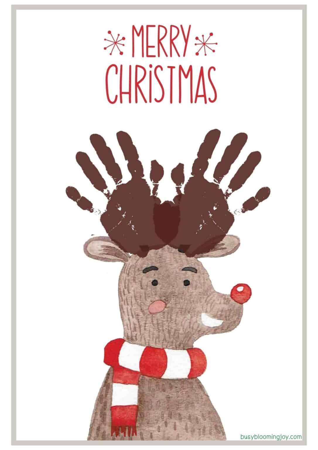 12 Cute Printable Christmas Handprint & Footprint Art Templates (FREE ...