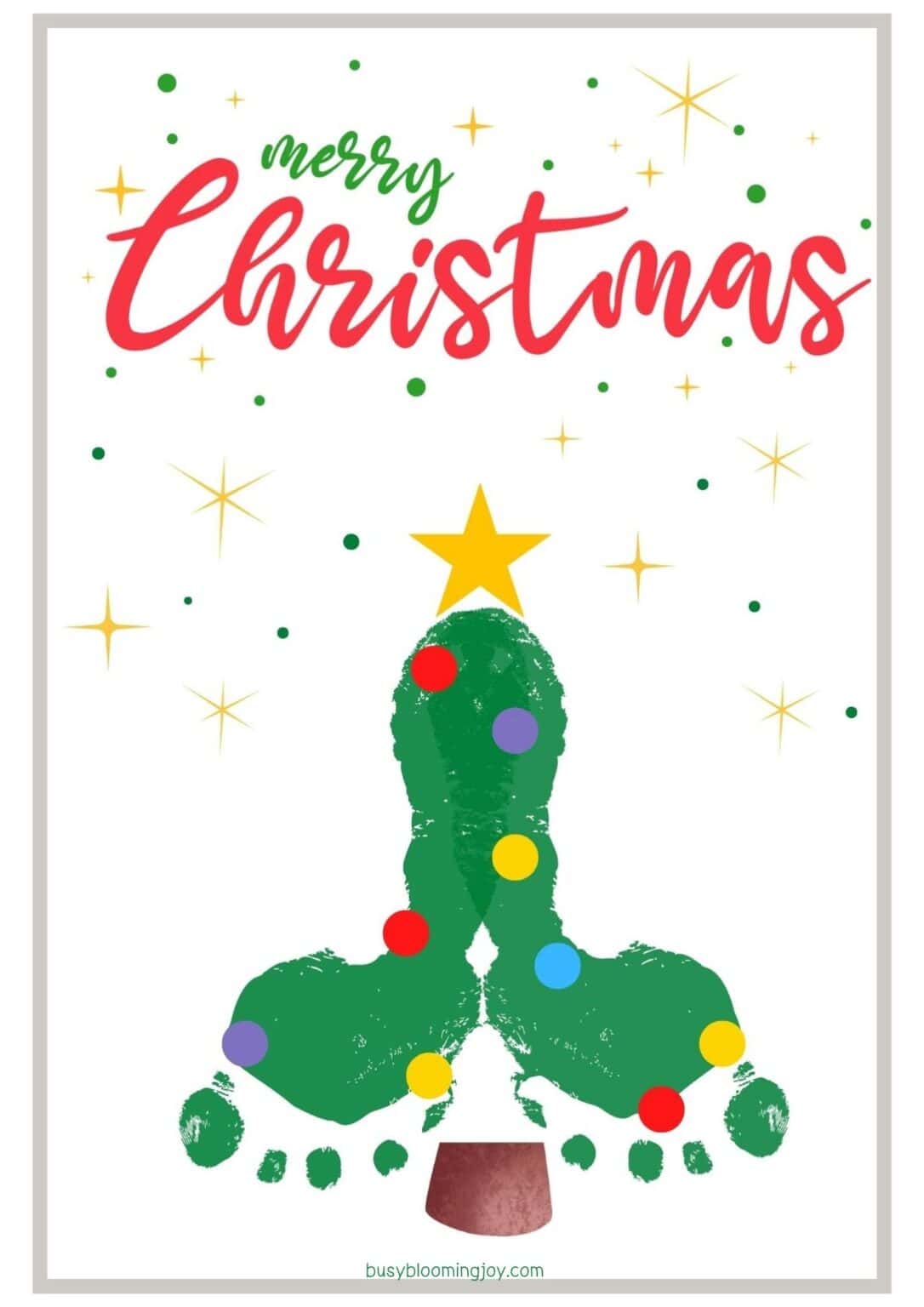 12 Cute Printable Christmas Handprint & Footprint Art Templates (FREE ...