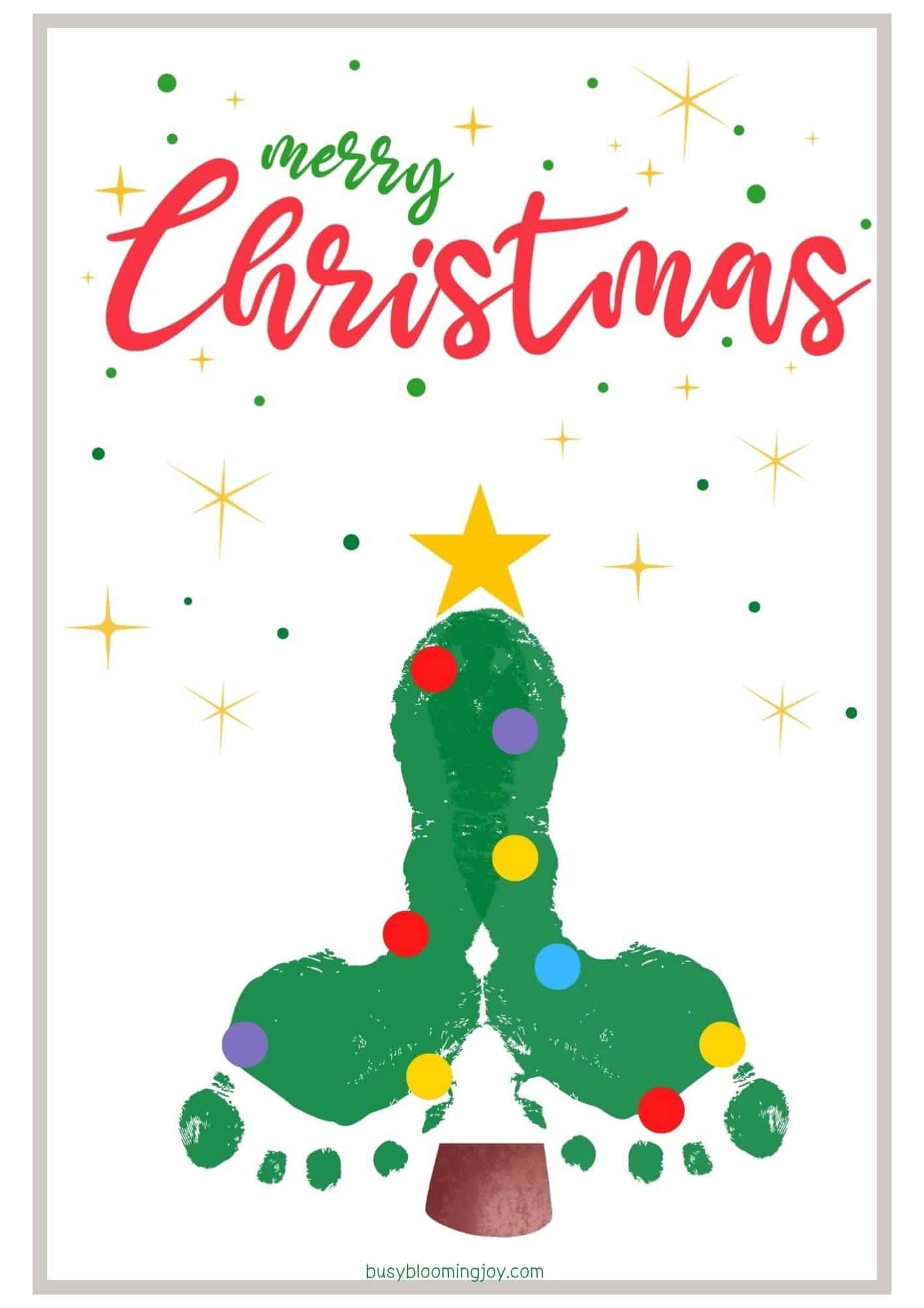 12 Cute Printable Christmas Handprint & Footprint Art Templates (FREE ...