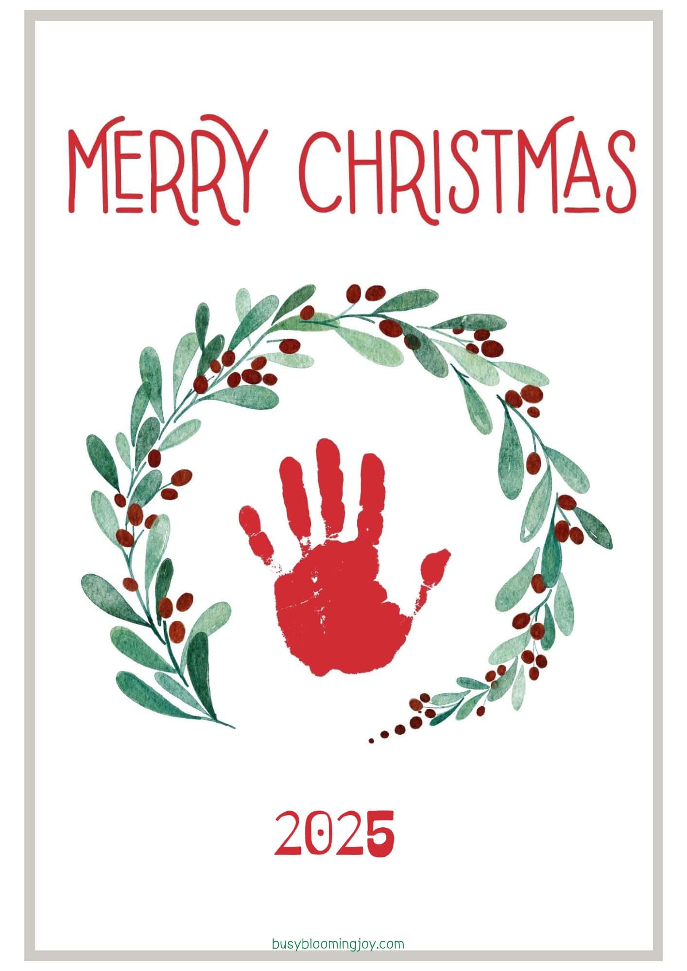 12 Cute Printable Christmas Handprint & Footprint Art Templates (FREE ...