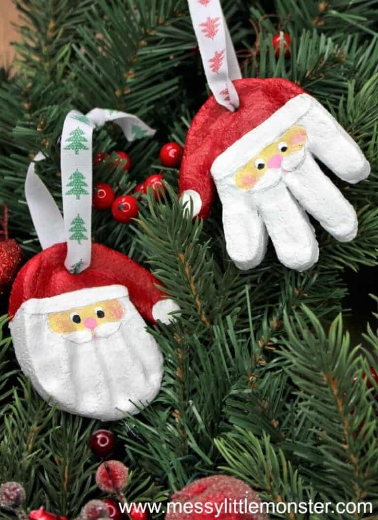 30 Festive Christmas Handprint Crafts for Kids to Make