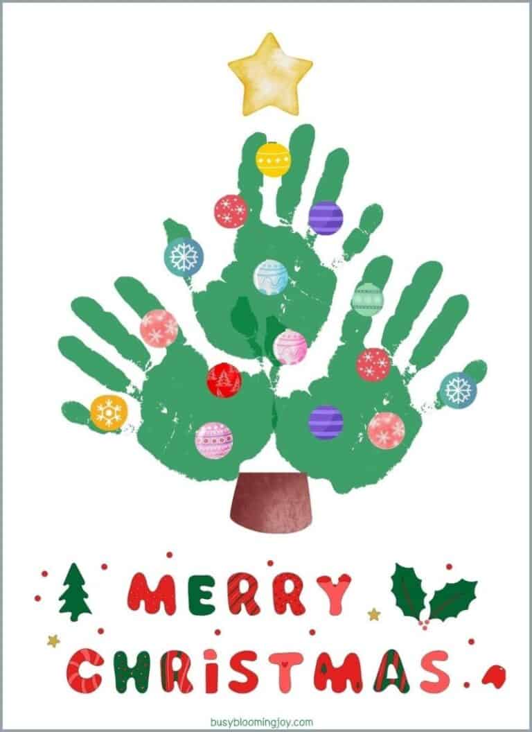30 Festive Christmas Handprint Crafts for Kids to Make