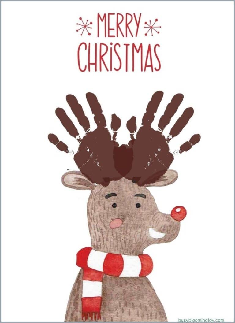 30 Festive Christmas Handprint Crafts for Kids to Make