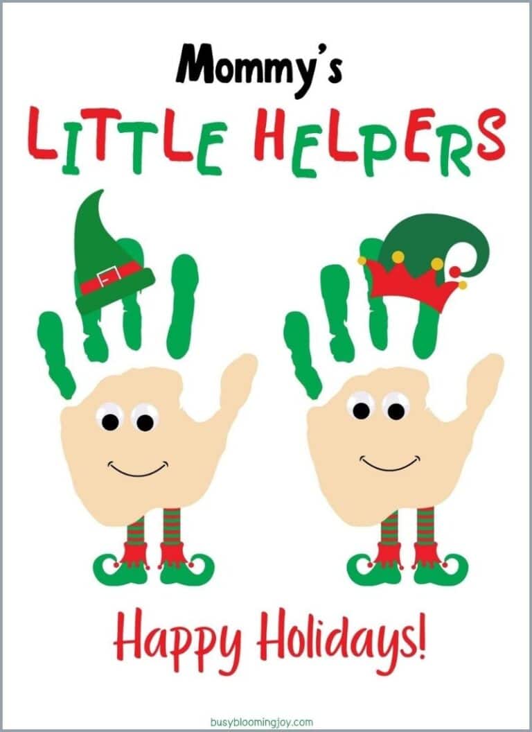 30 Festive Christmas Handprint Crafts for Kids to Make