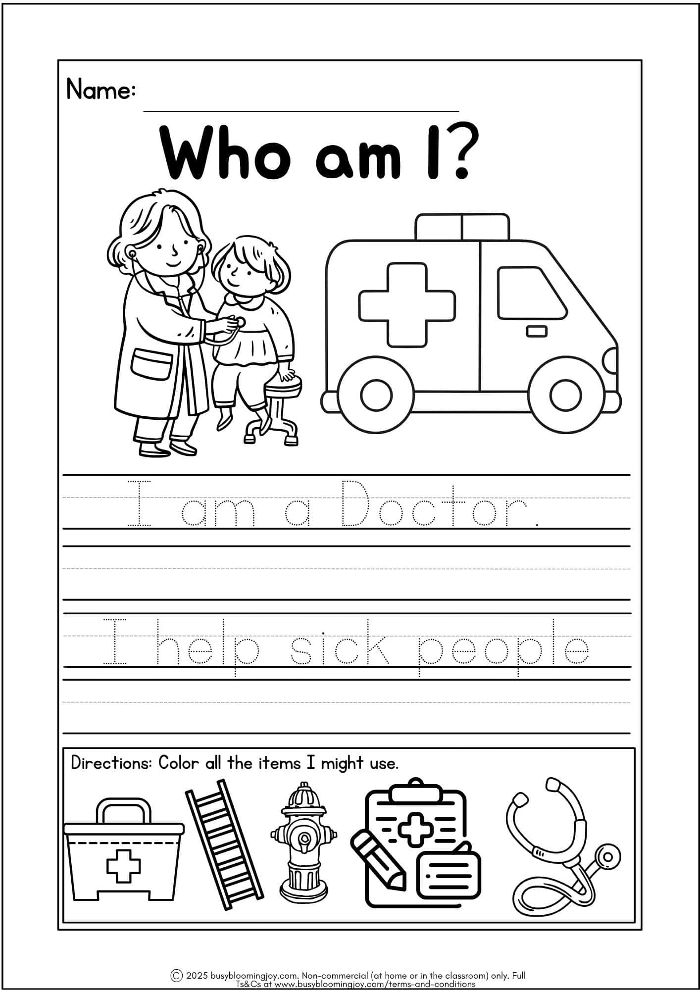 FREE "Who Am I" Community Helpers Worksheets {7 Printable Pages}